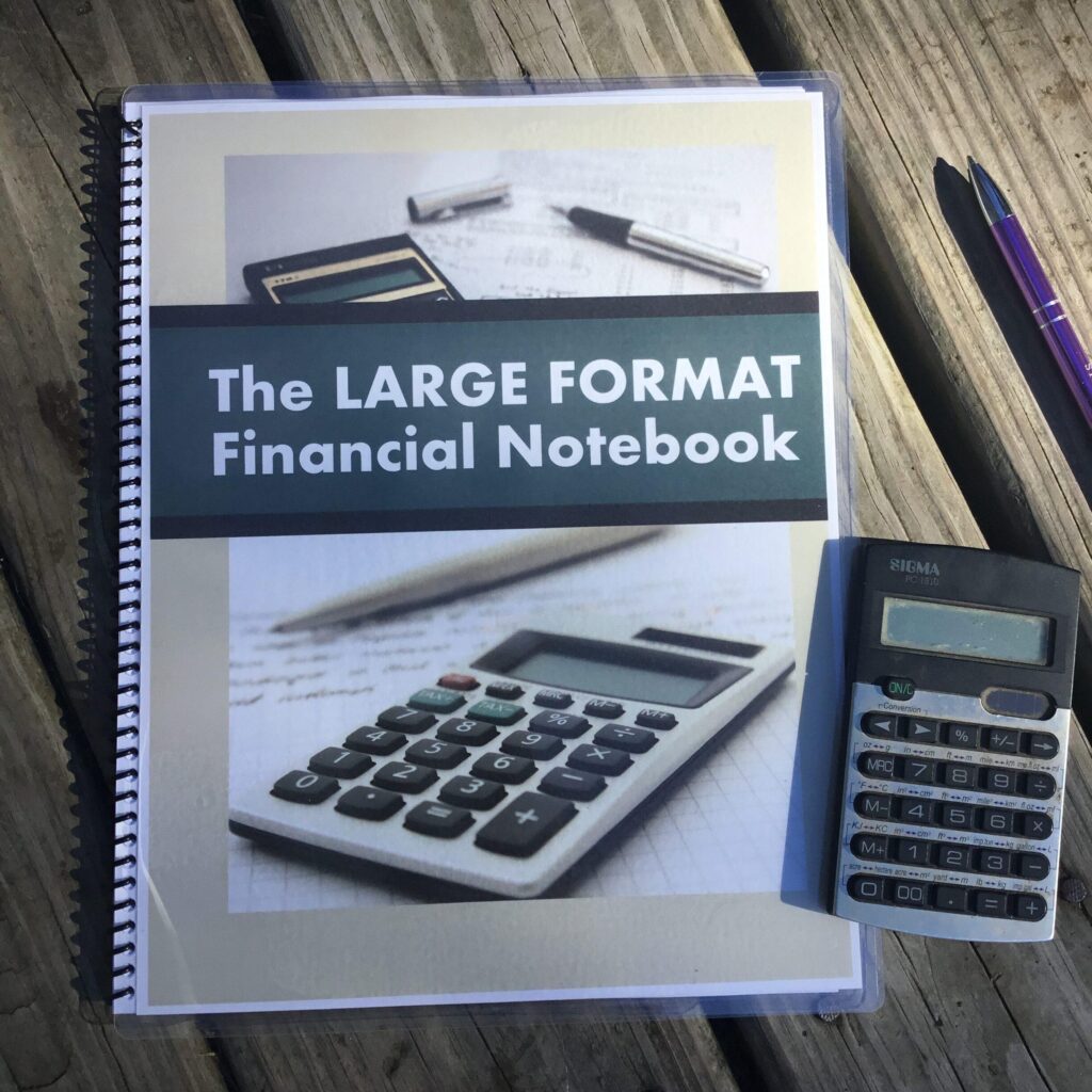 Large print format financial notebook – Cooper Family Printing